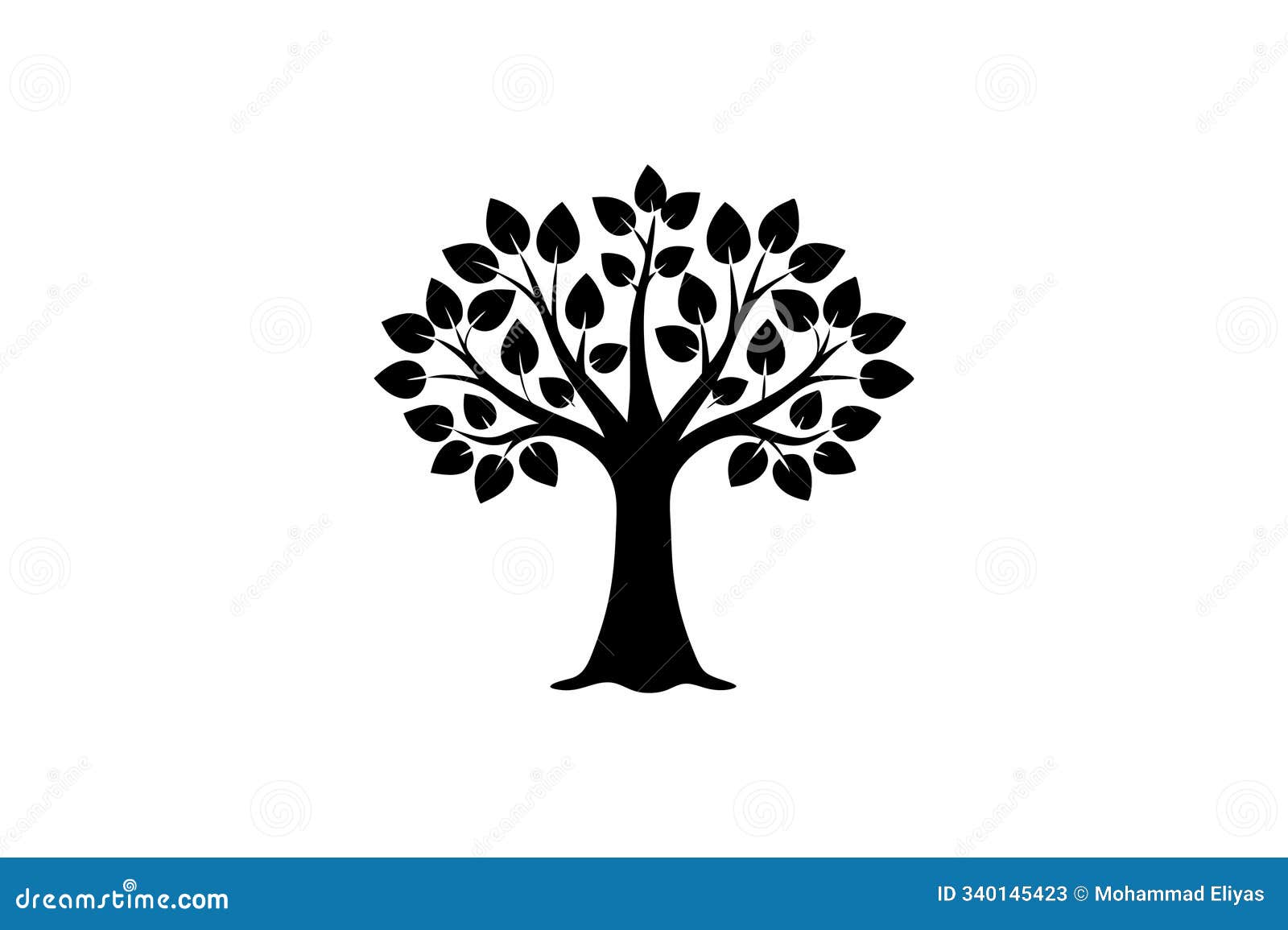 Apple Tree Icon Modern Logo Linocut Vector Illustration Stock ...