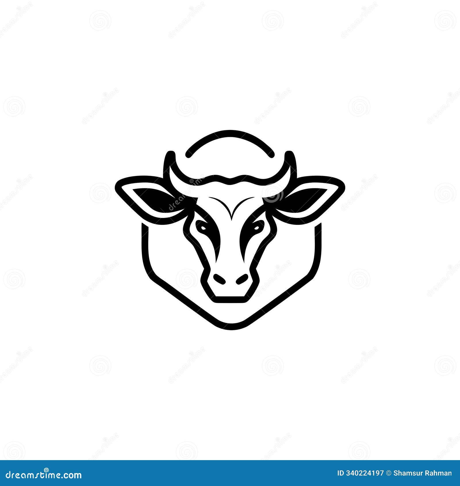 Simple Cow Logo. Cow Made in a Simple Style that Looks Elegant and ...