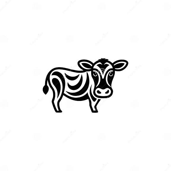 Simple Cow Logo. Cow Made in a Simple Style that Looks Elegant and ...