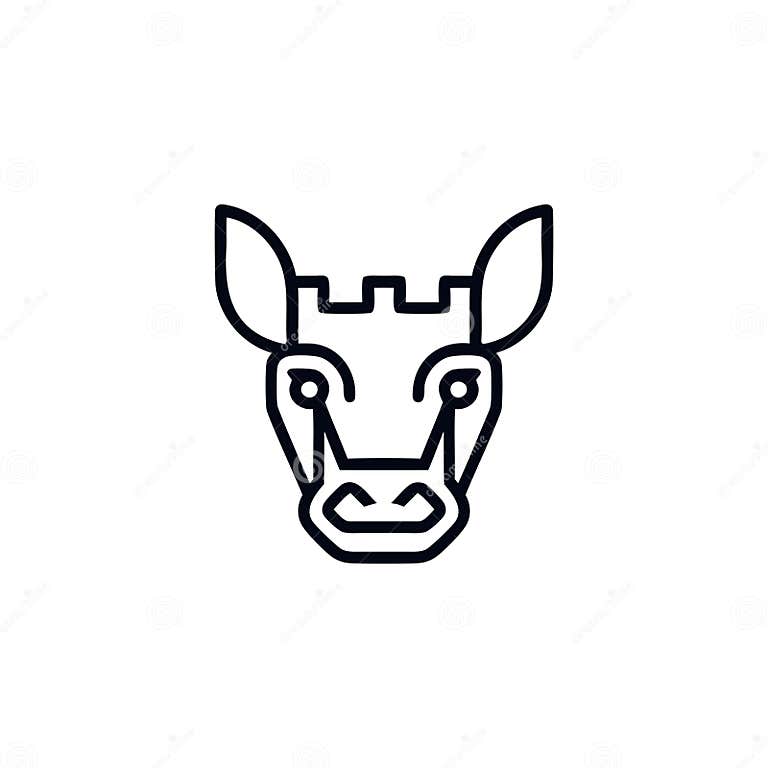 Simple Cow Logo. Cow Made in a Simple Style that Looks Elegant and ...