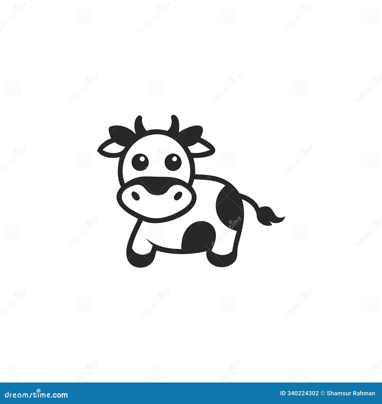Simple Cow Logo. Cow Made in a Simple Style that Looks Elegant and ...