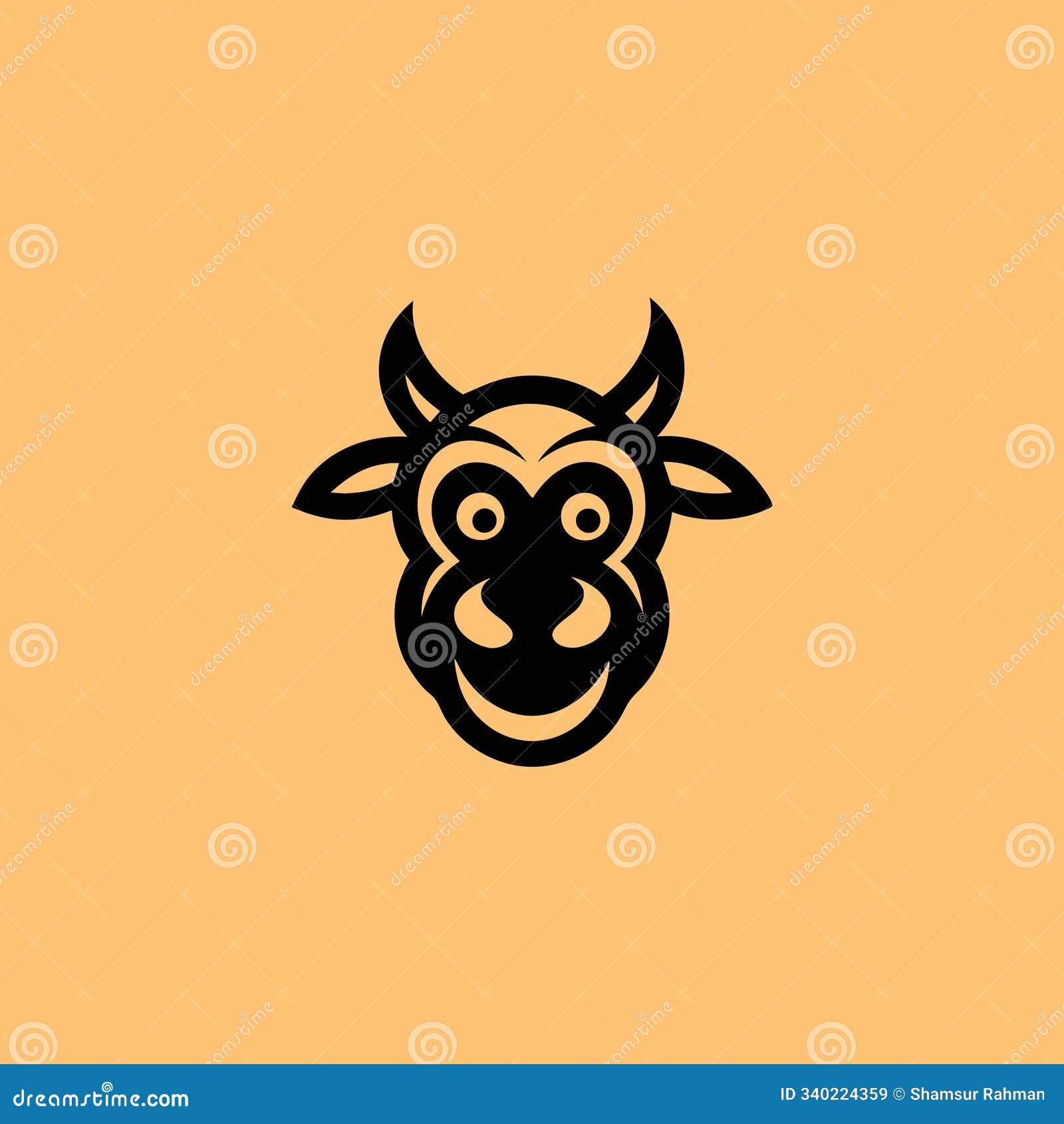 Simple Cow Logo. Cow Made in a Simple Style that Looks Elegant and ...