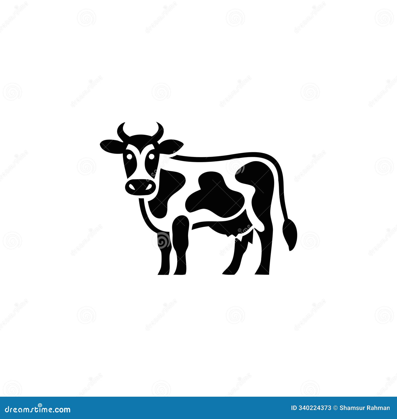Simple Cow Logo. Cow Made in a Simple Style that Looks Elegant and ...