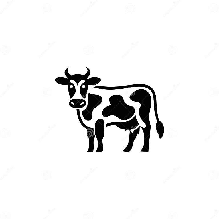 Simple Cow Logo. Cow Made in a Simple Style that Looks Elegant and ...