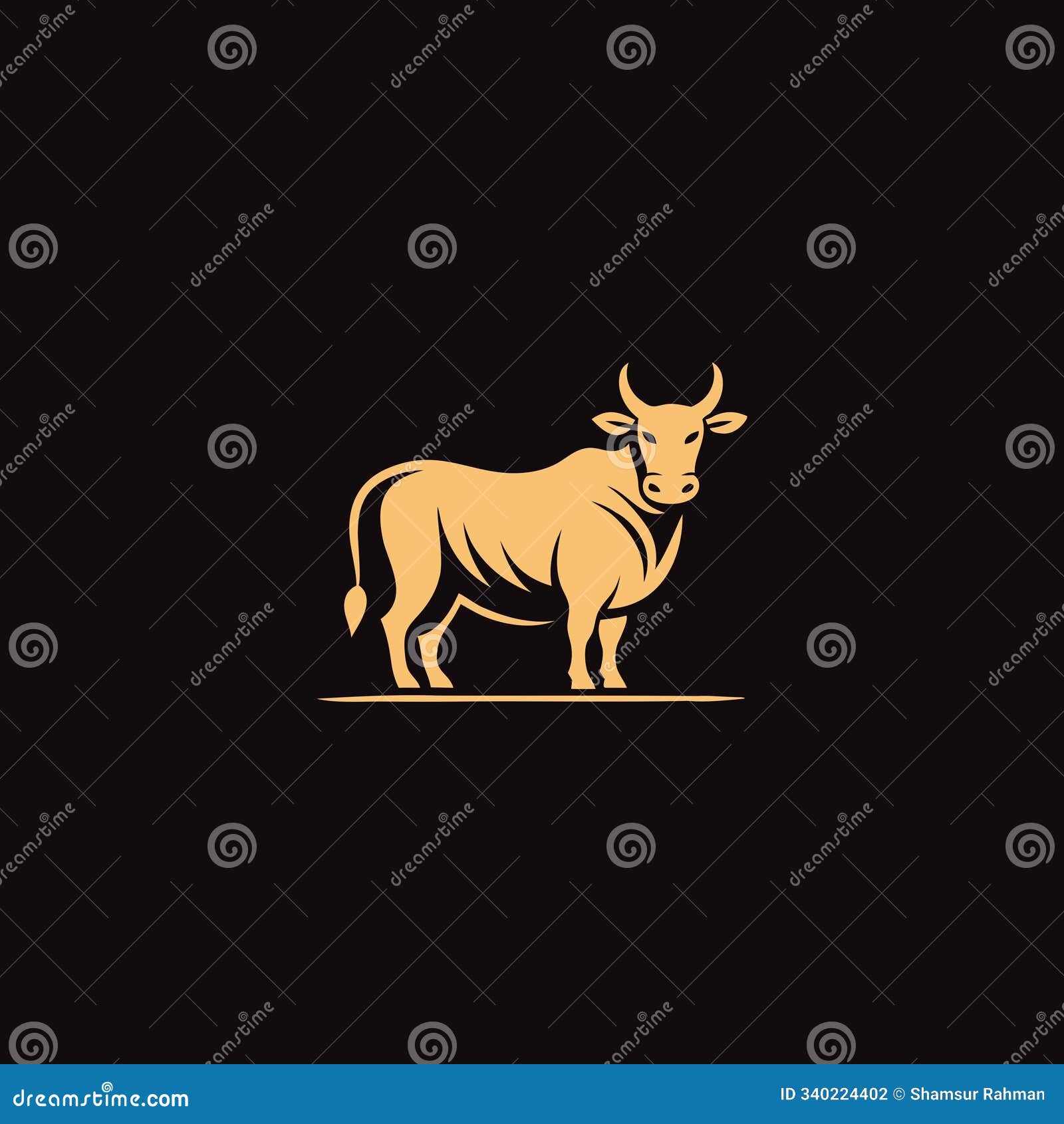 Simple Cow Logo. Cow Made in a Simple Style that Looks Elegant and ...