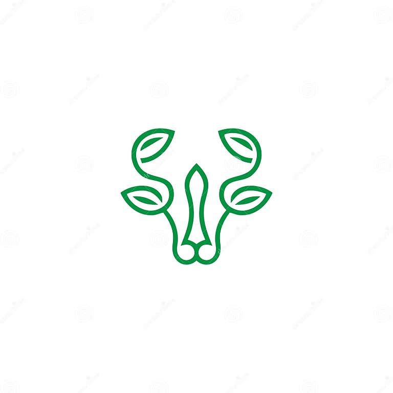 Simple Cow Logo. Cow Made in a Simple Style that Looks Elegant and ...