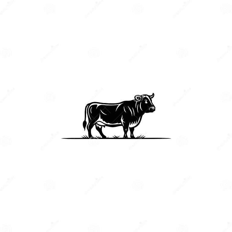Simple Cow Logo. Cow Made in a Simple Style that Looks Elegant and ...