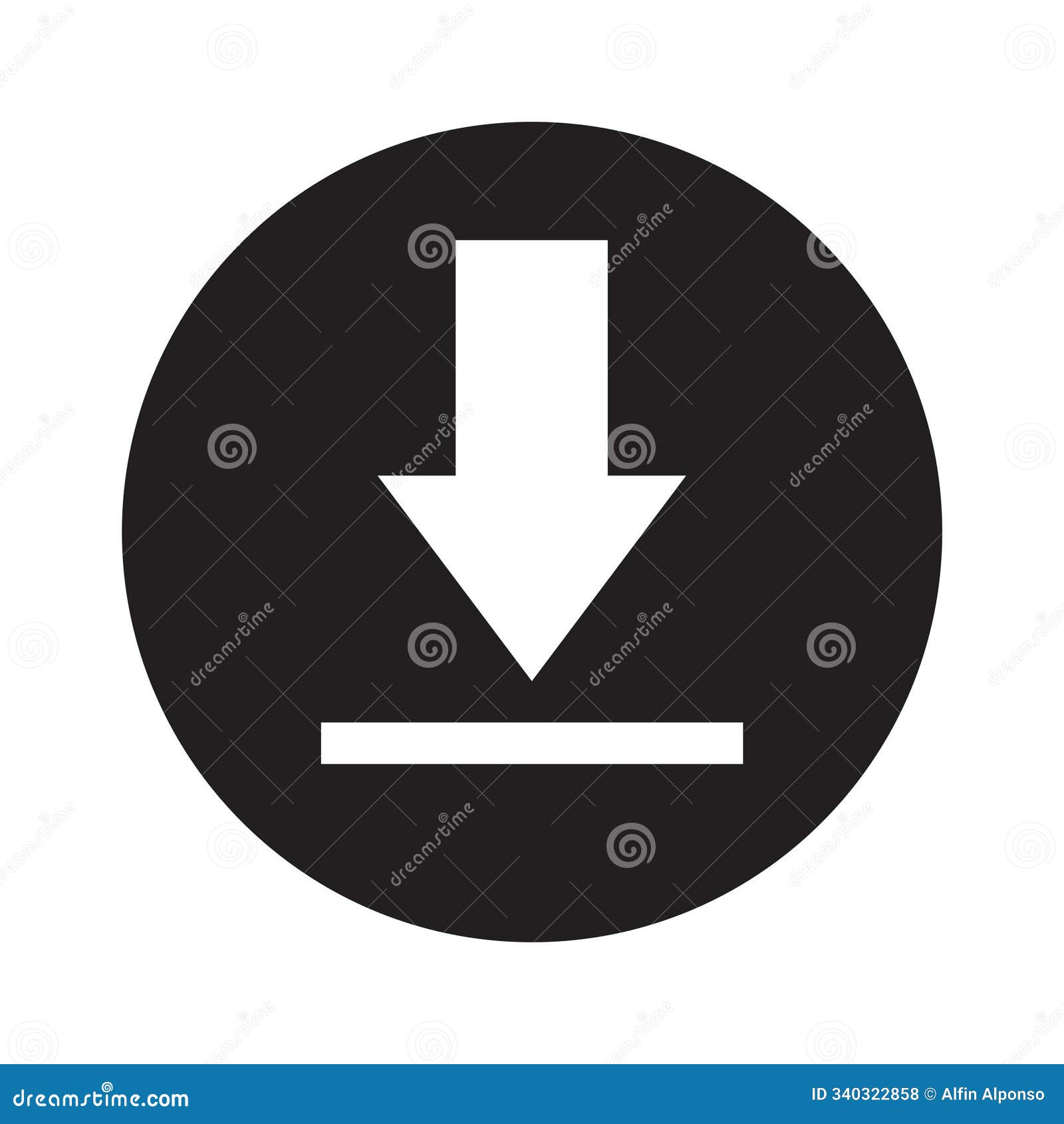 Vector Black Download Icon. Download Symbol Stock Illustration ...