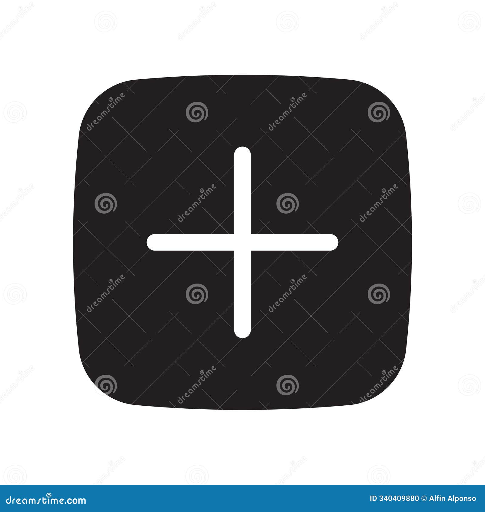 Vector Black Add Icon. Add Symbol Stock Illustration - Illustration of ...
