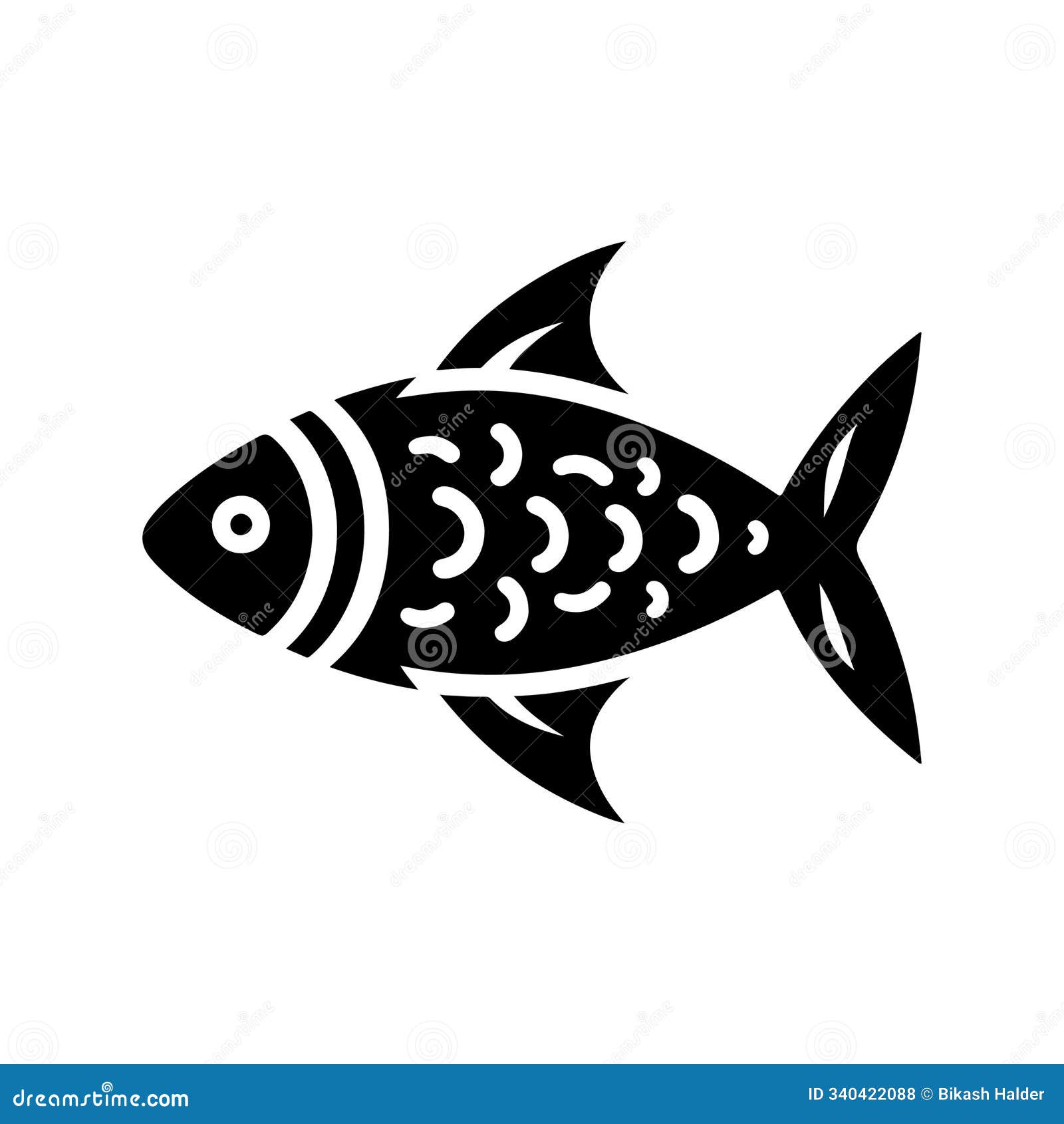 Happy Fish Icon Design Layout Stock Illustration - Illustration of ...