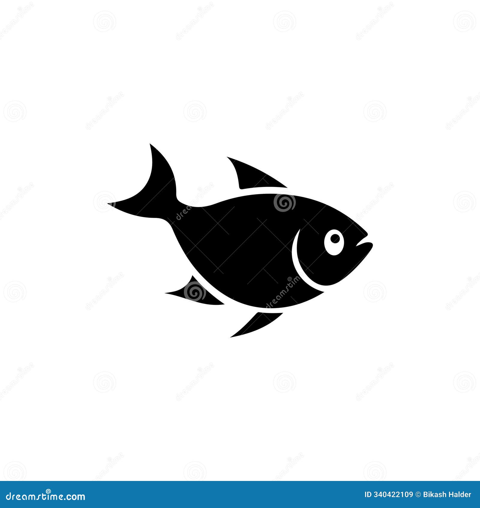 Fun Fish Icon Design Style stock illustration. Illustration of vibrant ...