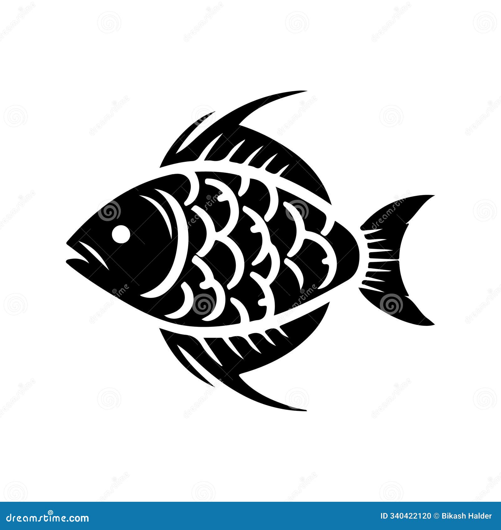 Simple Cute Fish Icon Graphic Stock Illustration - Illustration of ...