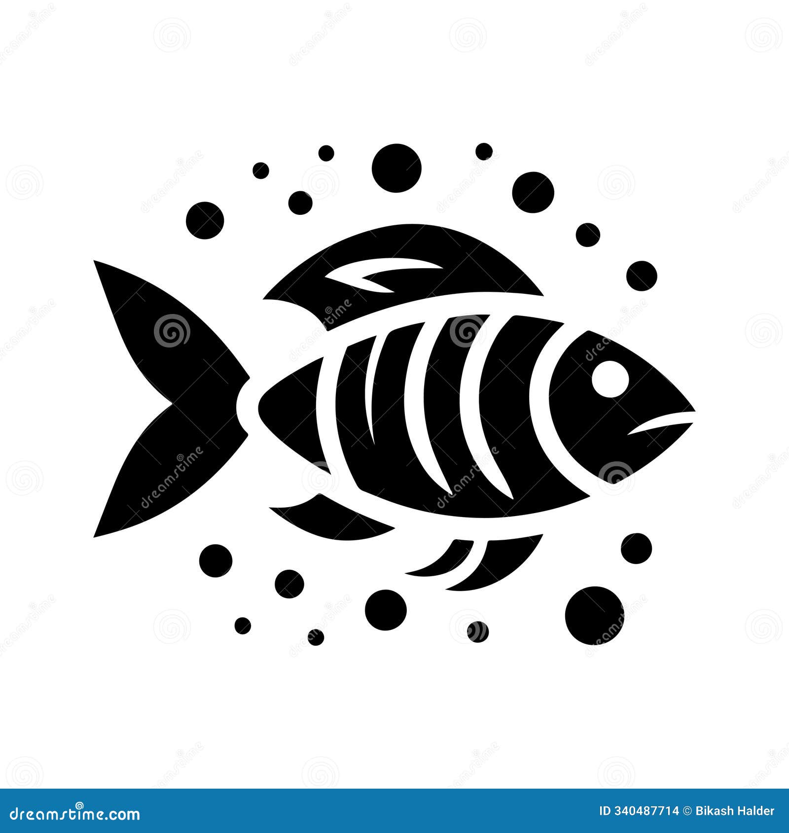 Charming Fish Icon Design Concept Stock Illustration - Illustration of ...