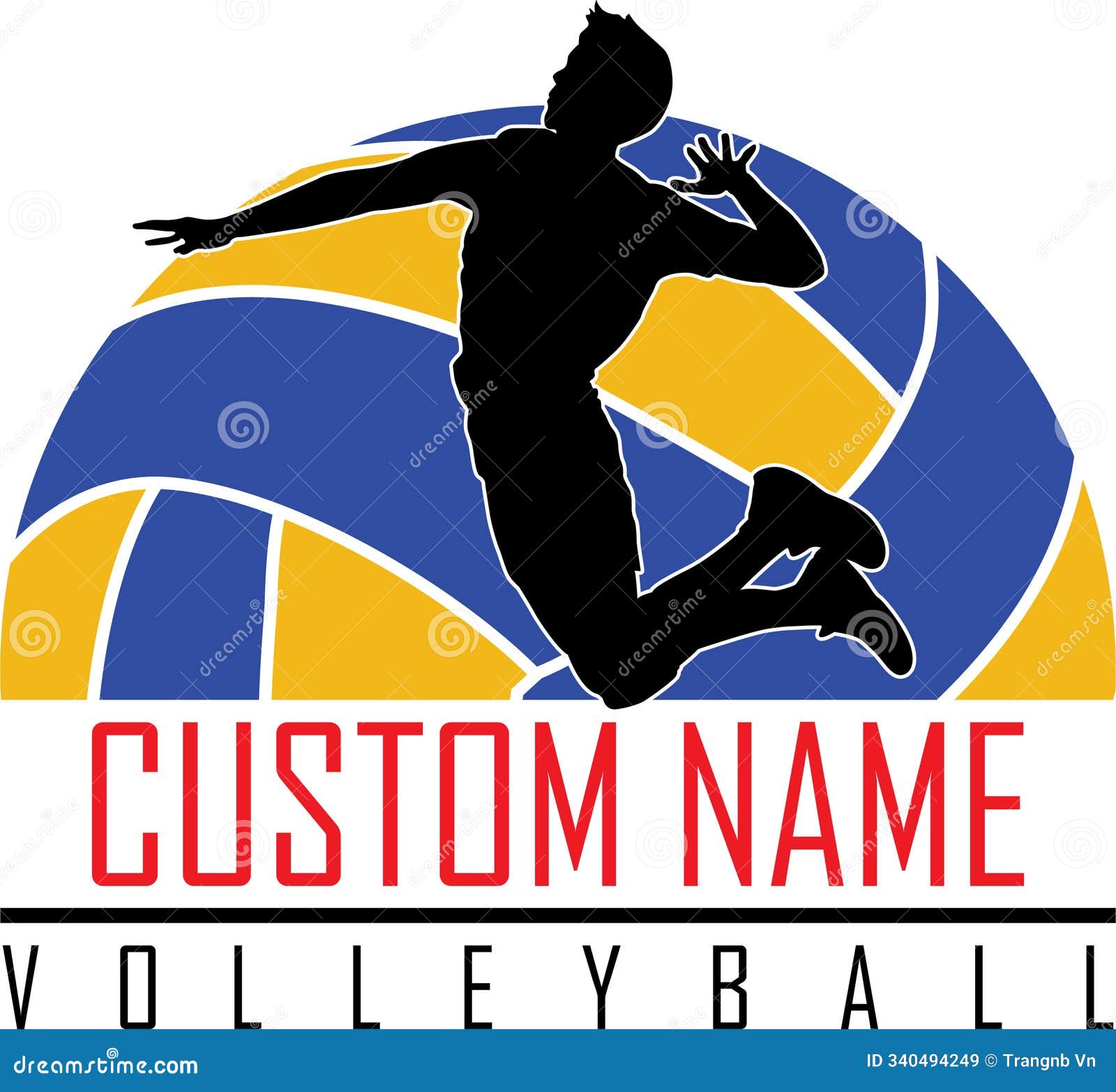 Custom Boy Volleyball, Personalized Name Volleyball Player Cut File ...