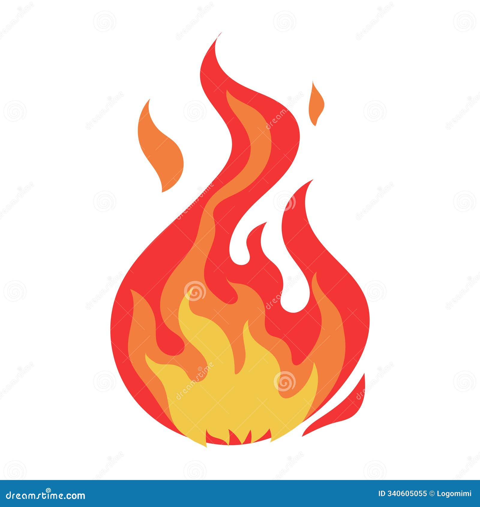 Fire Flame Vector Image, Yellow Orange Red Flame Clip Art, Fiery Flame ...