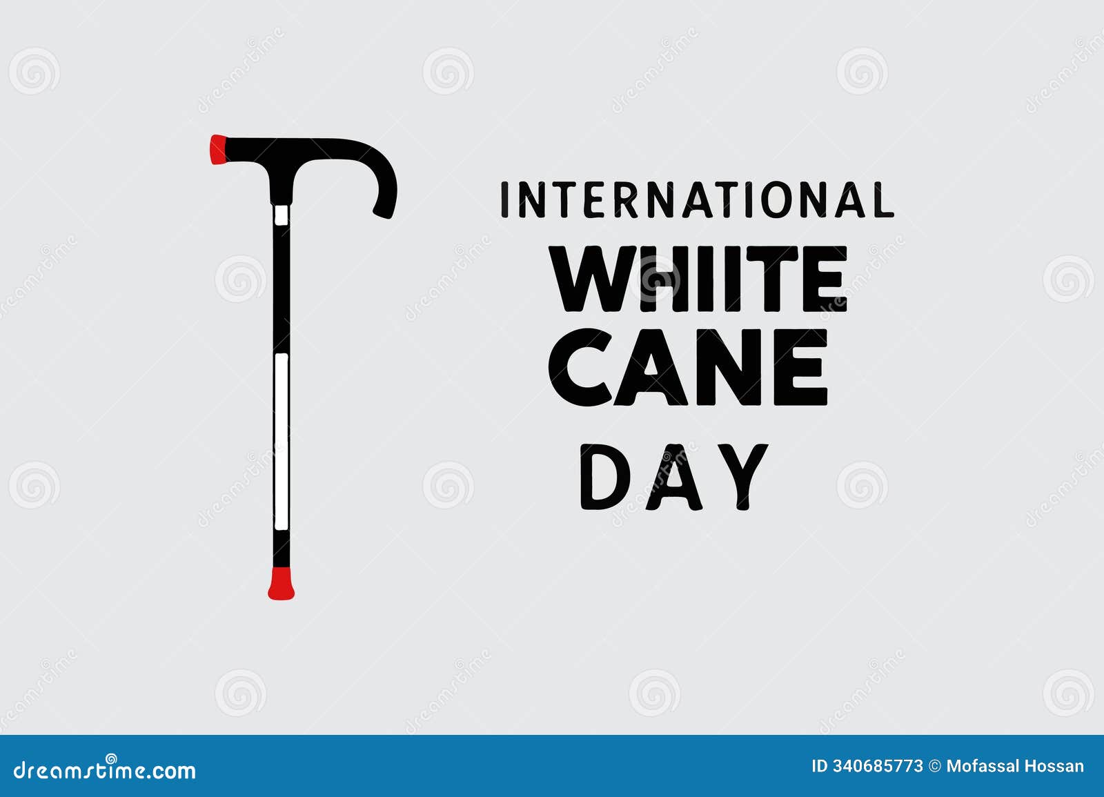 International White Cane Day 2 Stock Illustration - Illustration of ...