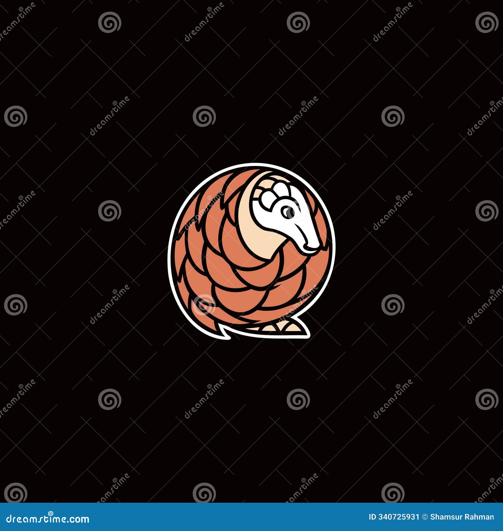 Pangolin Logo. Pangolin Logo Made in Monoline Style Very Simple Not ...