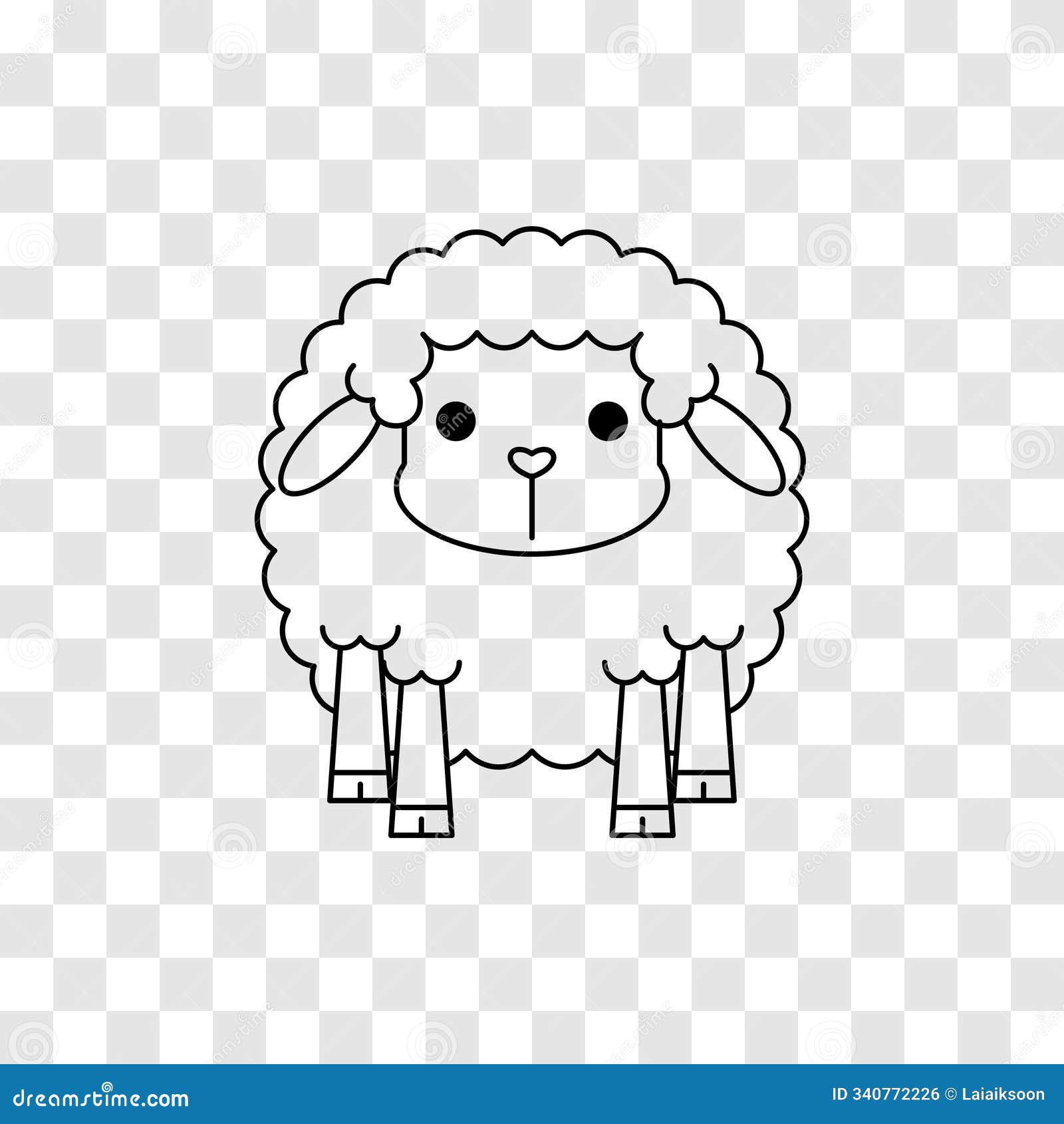 Sheep Line Logo Icon Designs Vector Simple Black Illustration Royalty ...