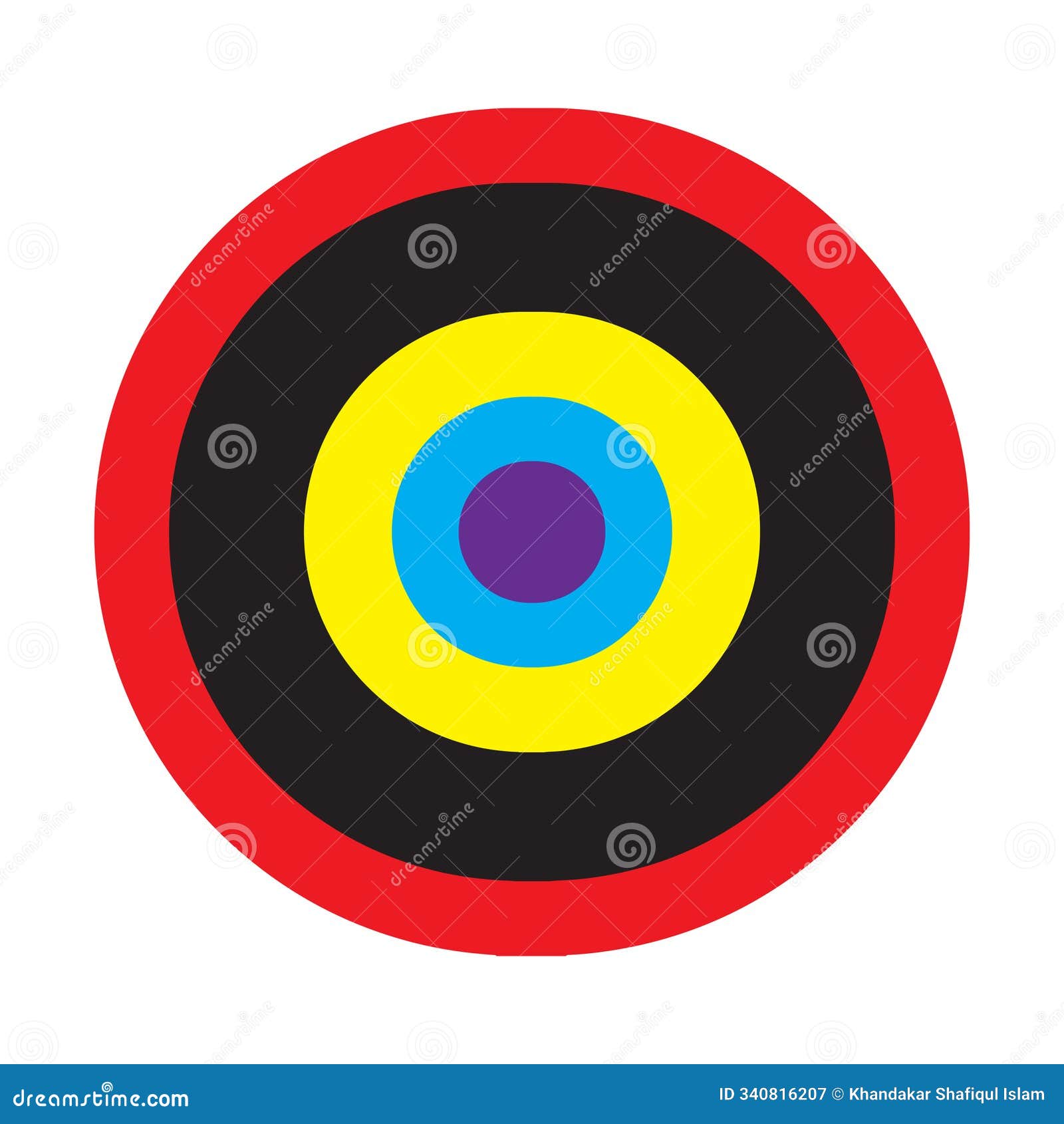 Colour Round Shape Vector Icon Illustration Stock Vector - Illustration ...
