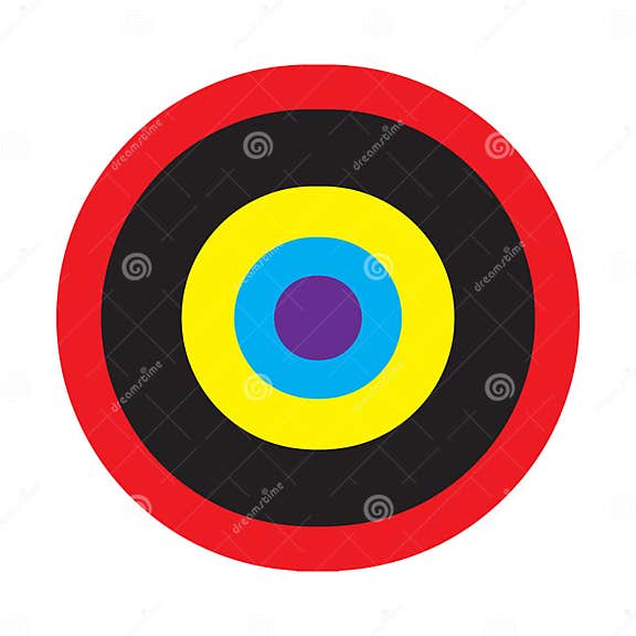 Colour Round Shape Vector Icon Illustration Stock Vector - Illustration ...
