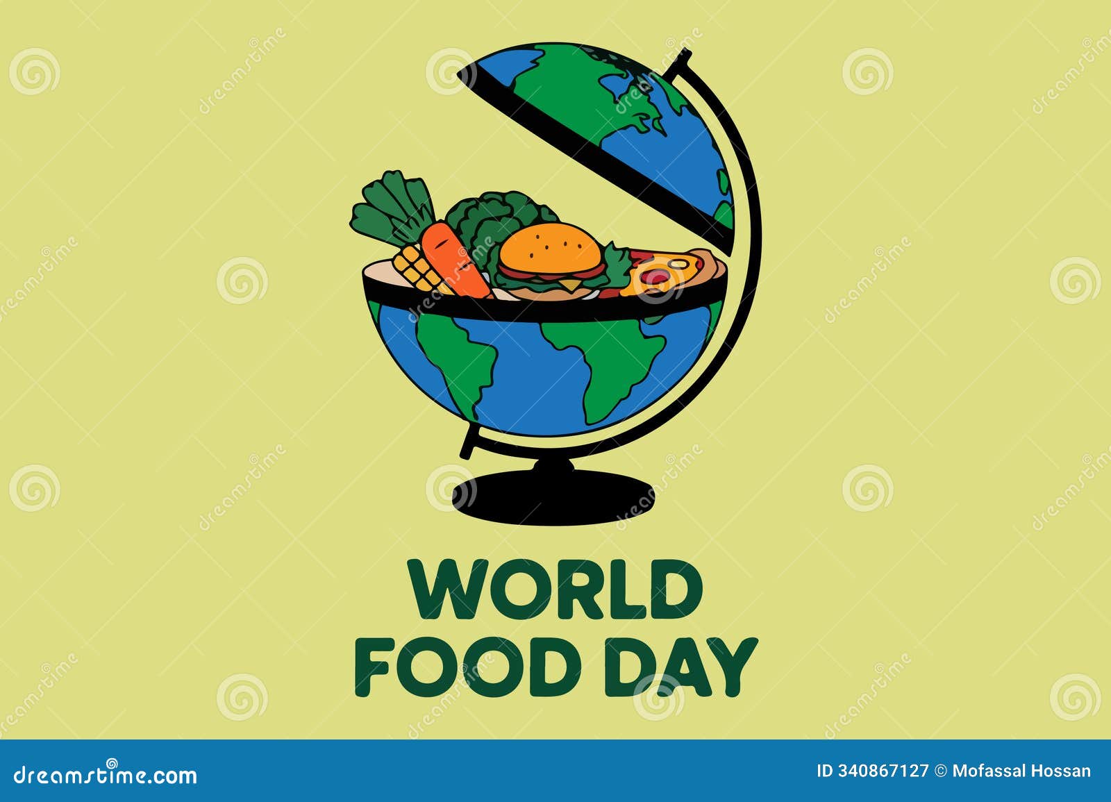 World Food Day Vector Illustration 1 Stock Illustration - Illustration ...
