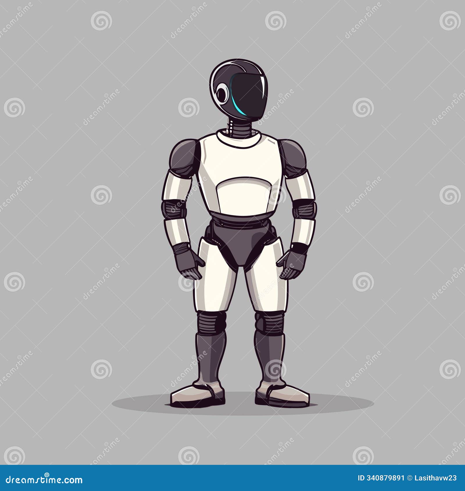 Tesla Optimus Bot Vector Cartoon Stock Illustration - Illustration of ...