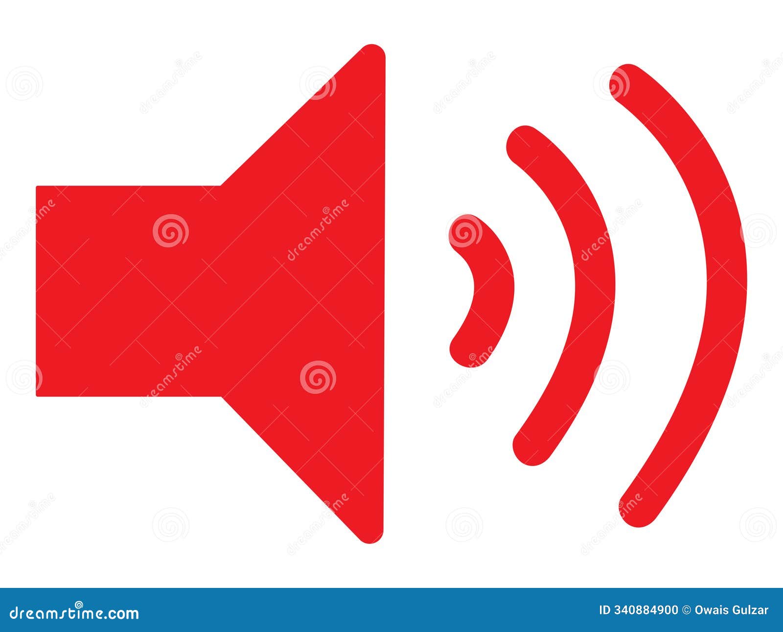Volume High Button stock illustration. Illustration of symbol - 340884900