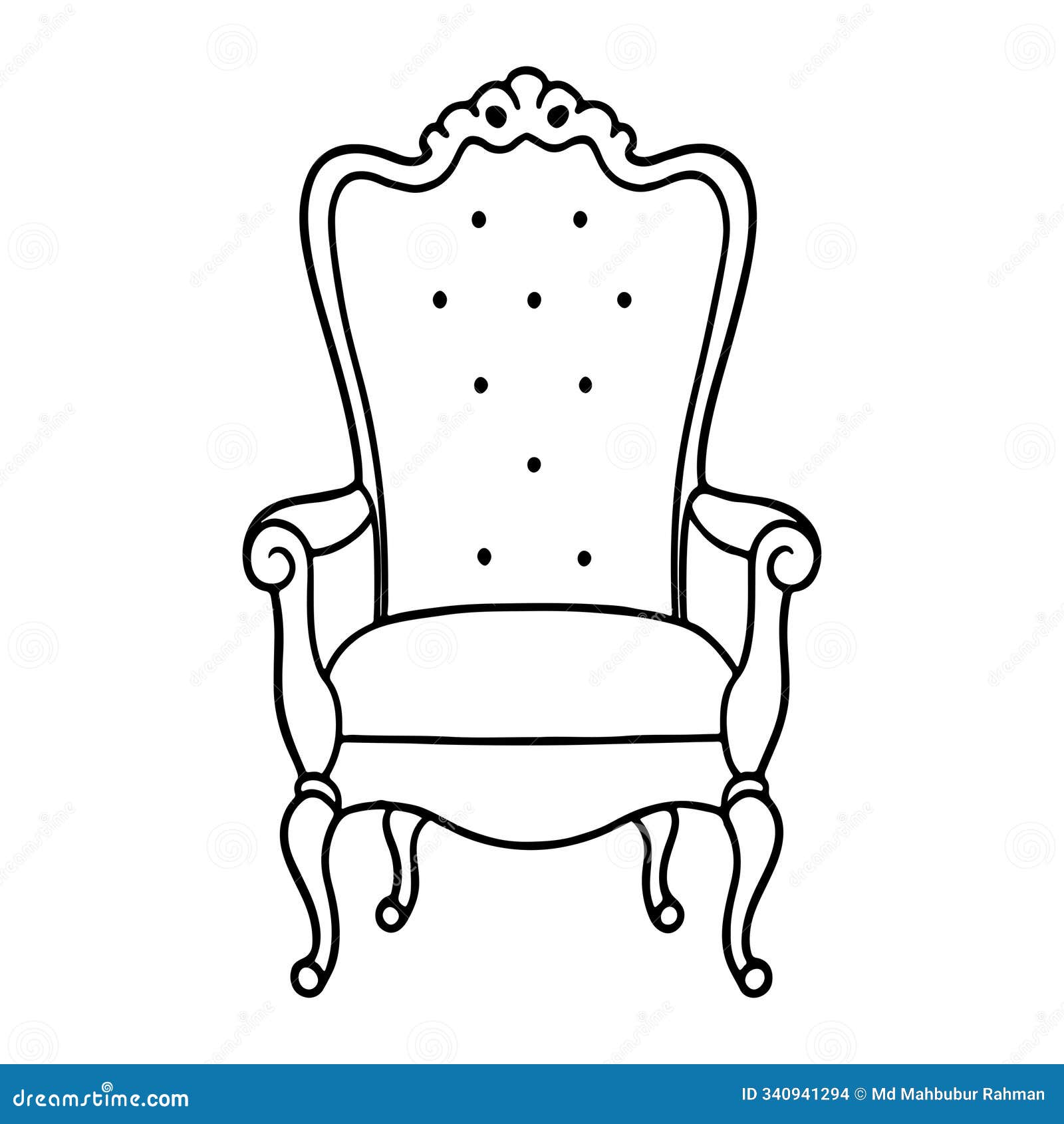 Royal Chair Design Illustration ) Stock Illustration - Illustration of ...