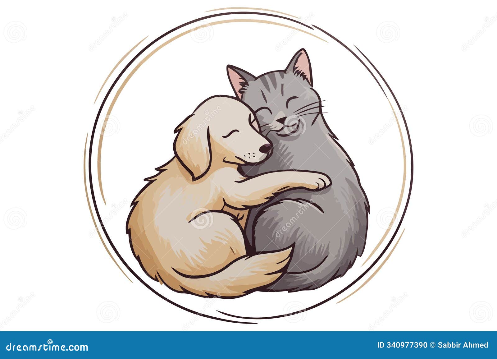Creative Pet Care Logo, Carton Dog and Cat Pappy S Stock Vector ...