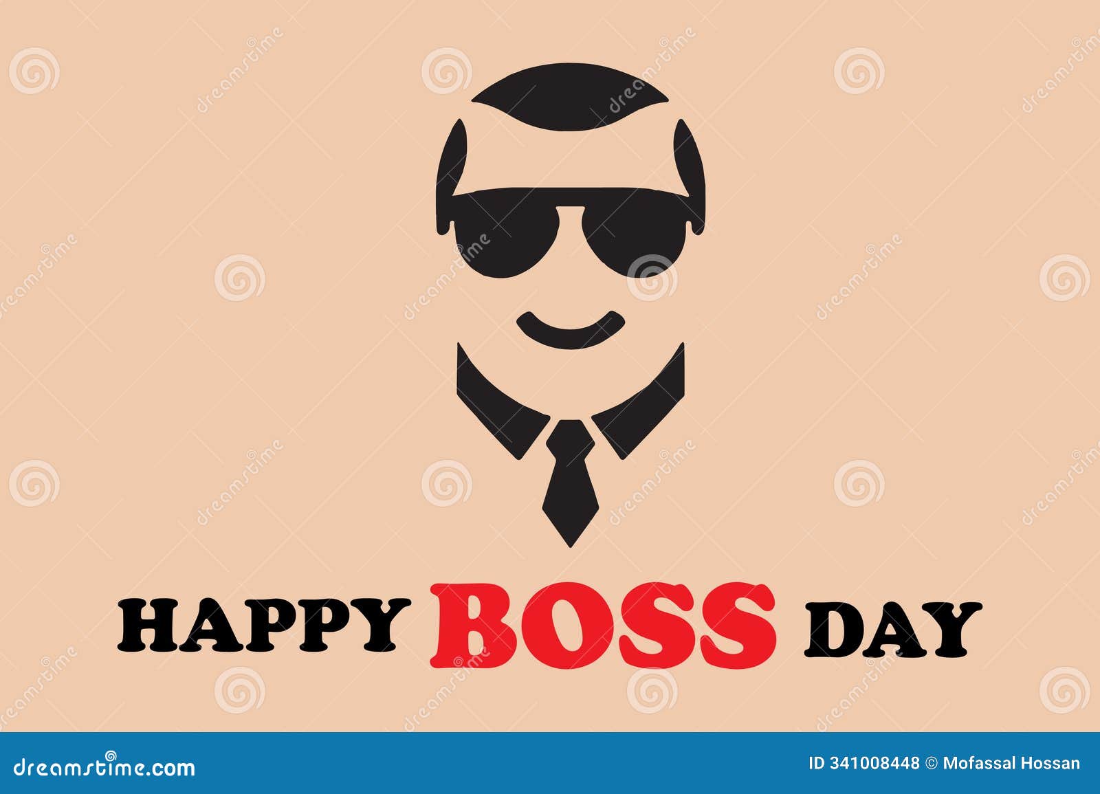 Happy Boss Day Vector Illustration 2 Stock Illustration - Illustration ...