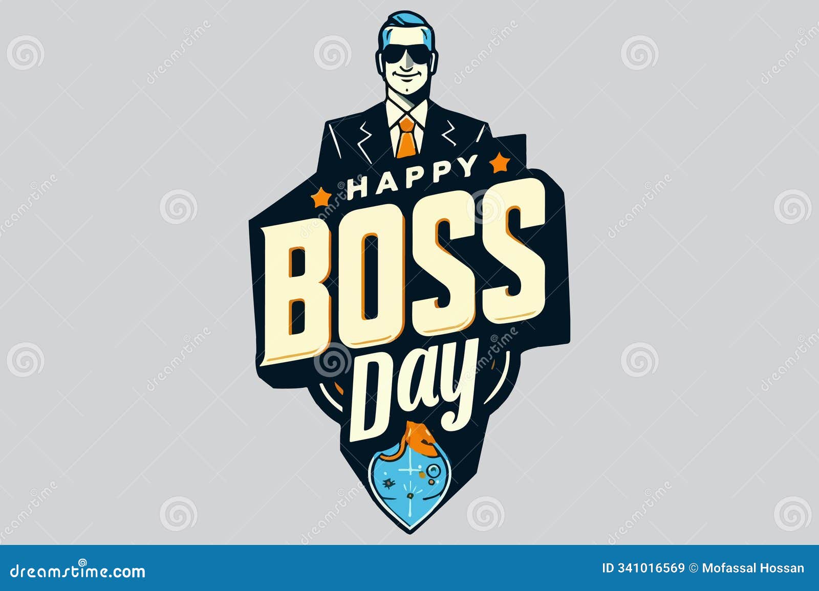 Happy Boss Day Vector Illustration 1 Stock Illustration - Illustration ...