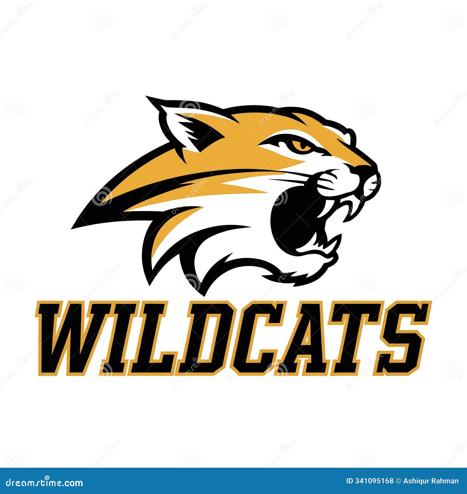 Wildcats Vector Art Illustration Stock Illustration - Illustration of ...