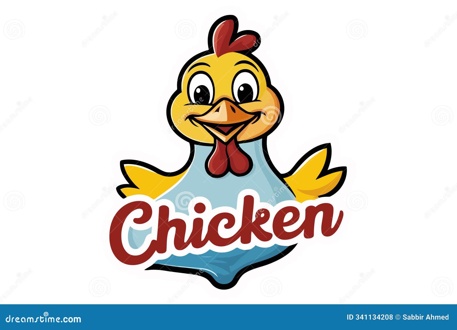 Chicken Logo on White Background Stock Illustration - Illustration of ...