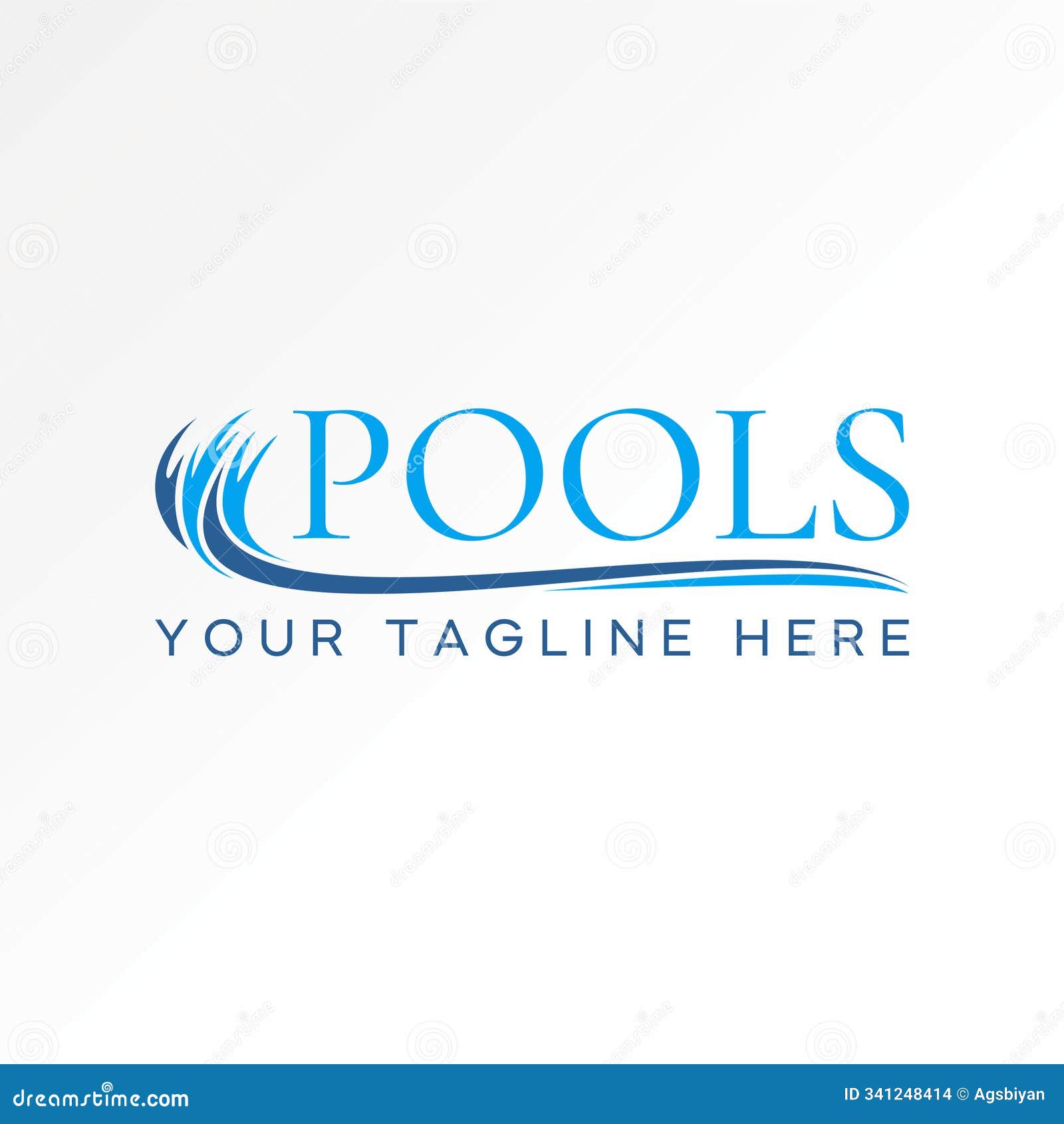 Text Word Pools Serif Font Swim Wave Water Relate To Beach Monogram ...