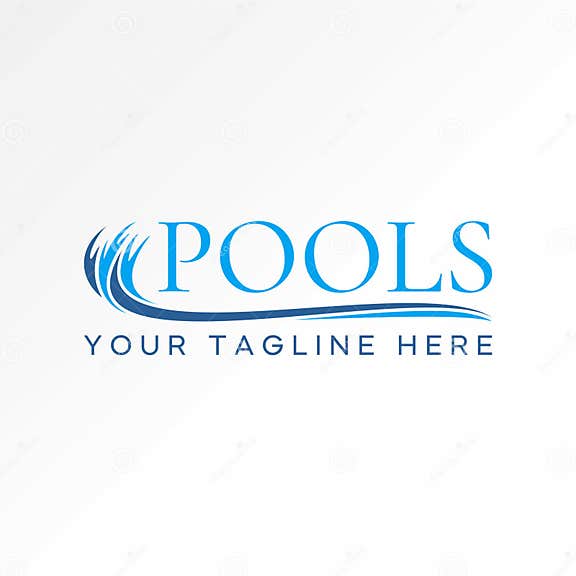 Text Word Pools Serif Font Swim Wave Water Relate To Beach Monogram ...