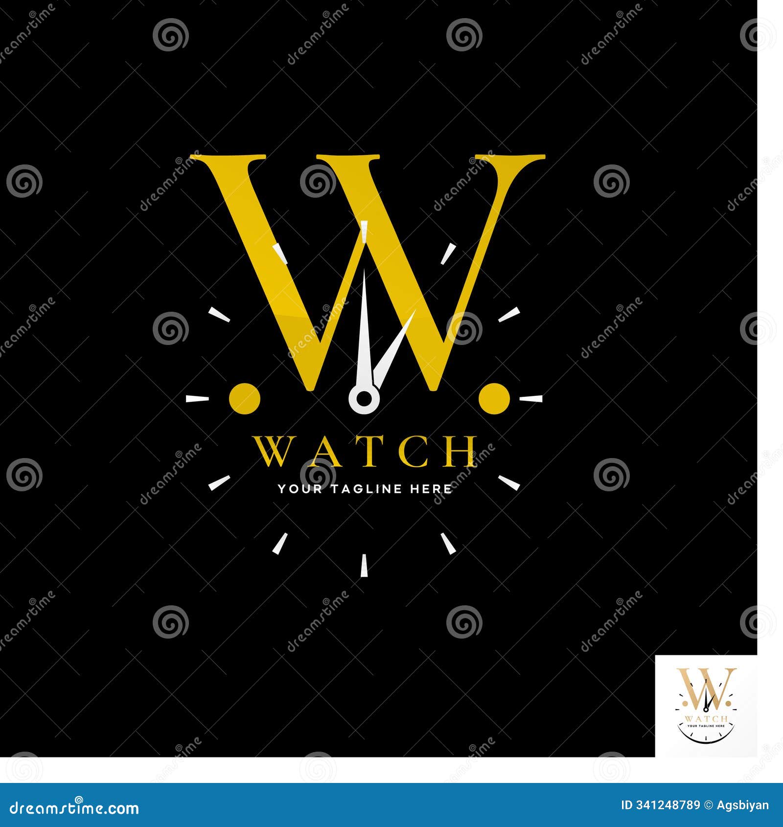 Watch Clockwise Sync Letter W Serif Font Relate To Monogram Typography ...