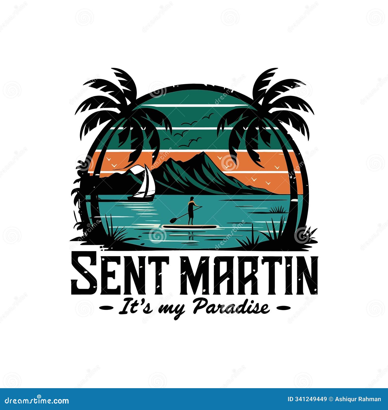 Sent Martin Vector Art Illustration Stock Illustration - Illustration ...