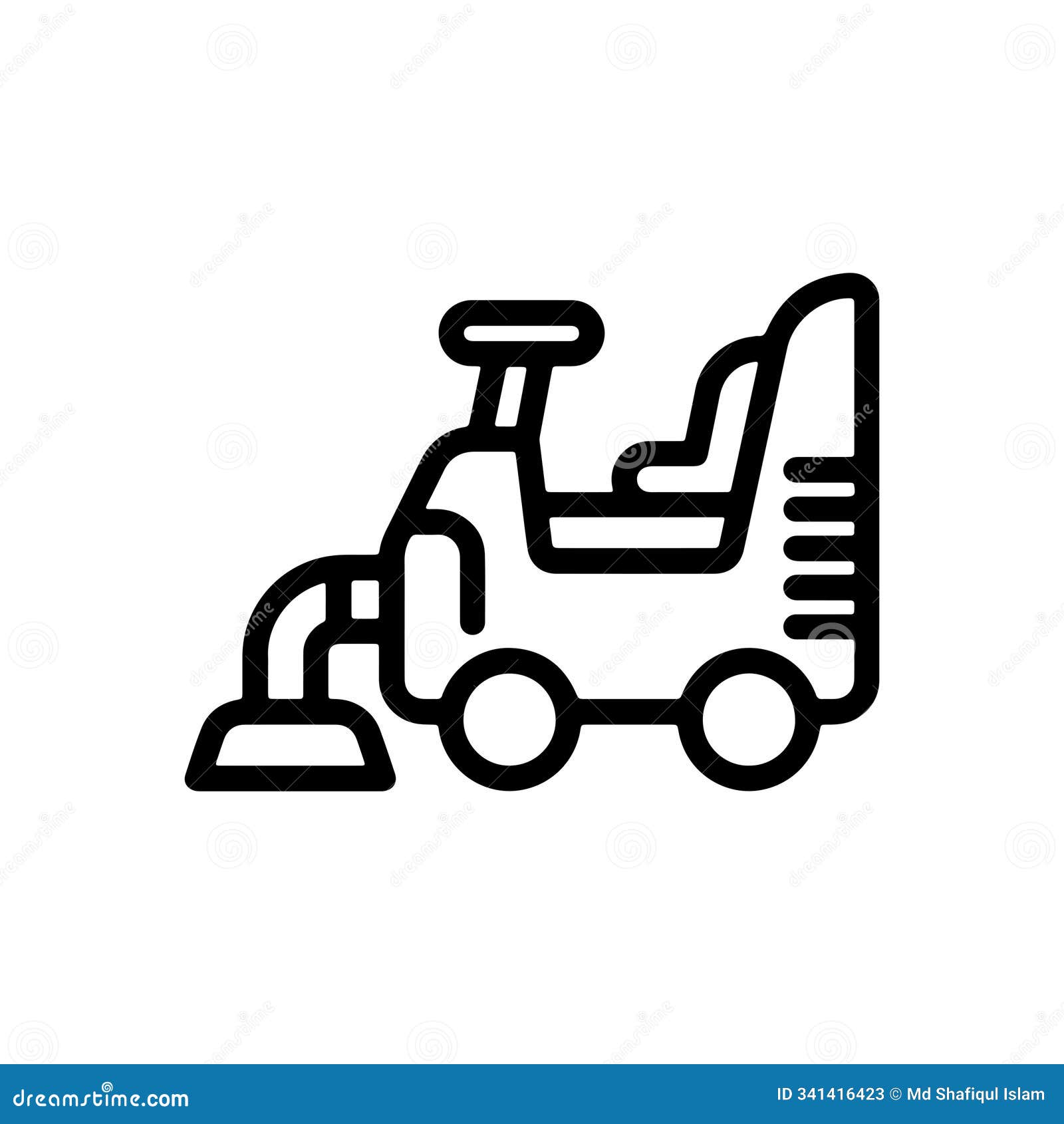 Cleaning Machine Icon Vector. a Thin Line Sign. Isolated Contour Symbol ...
