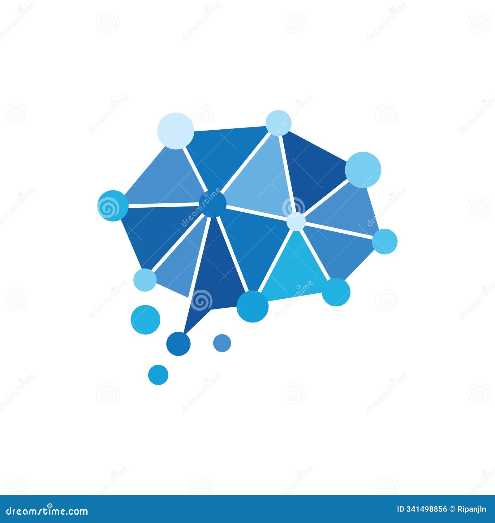 Brain Network Logo Design Template Vector Stock Illustration ...