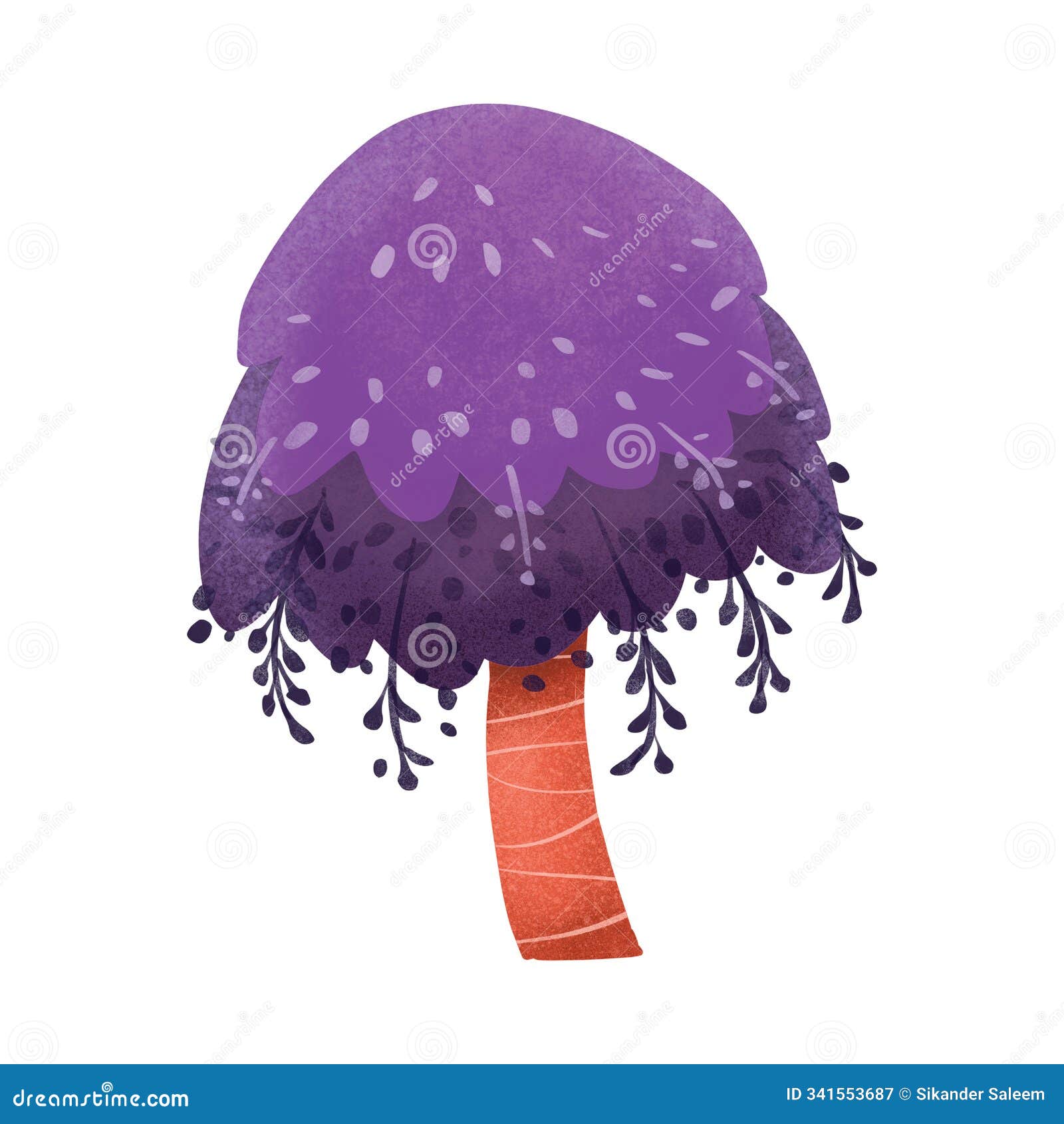 Beautiful Cute Tree Illustration and Vector Stock Illustration ...