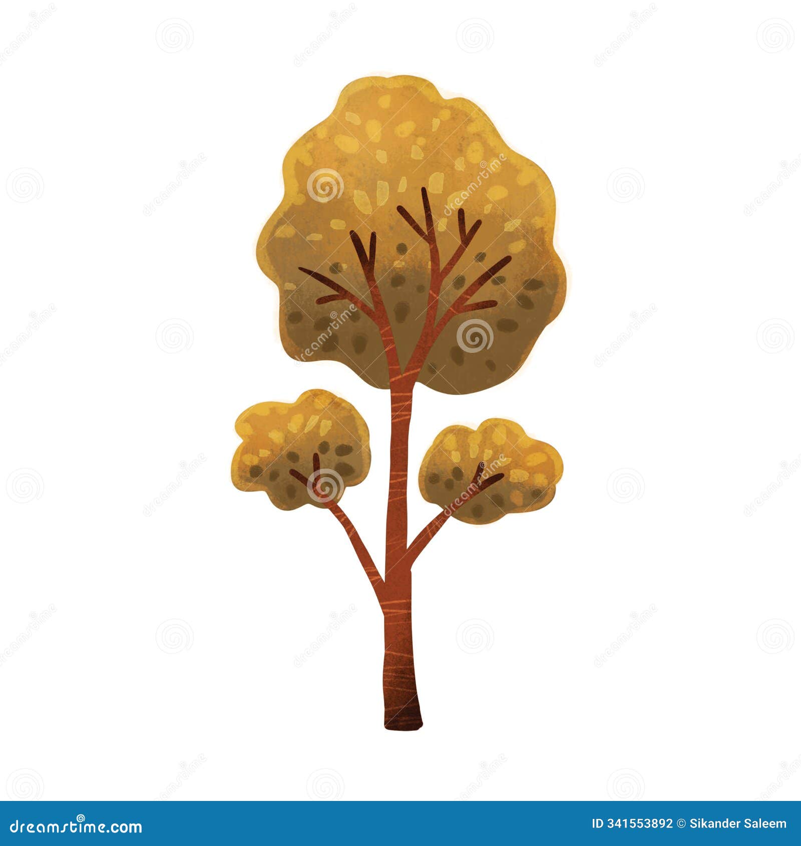 Beautiful Cute Tree Illustration and Vector Stock Illustration ...