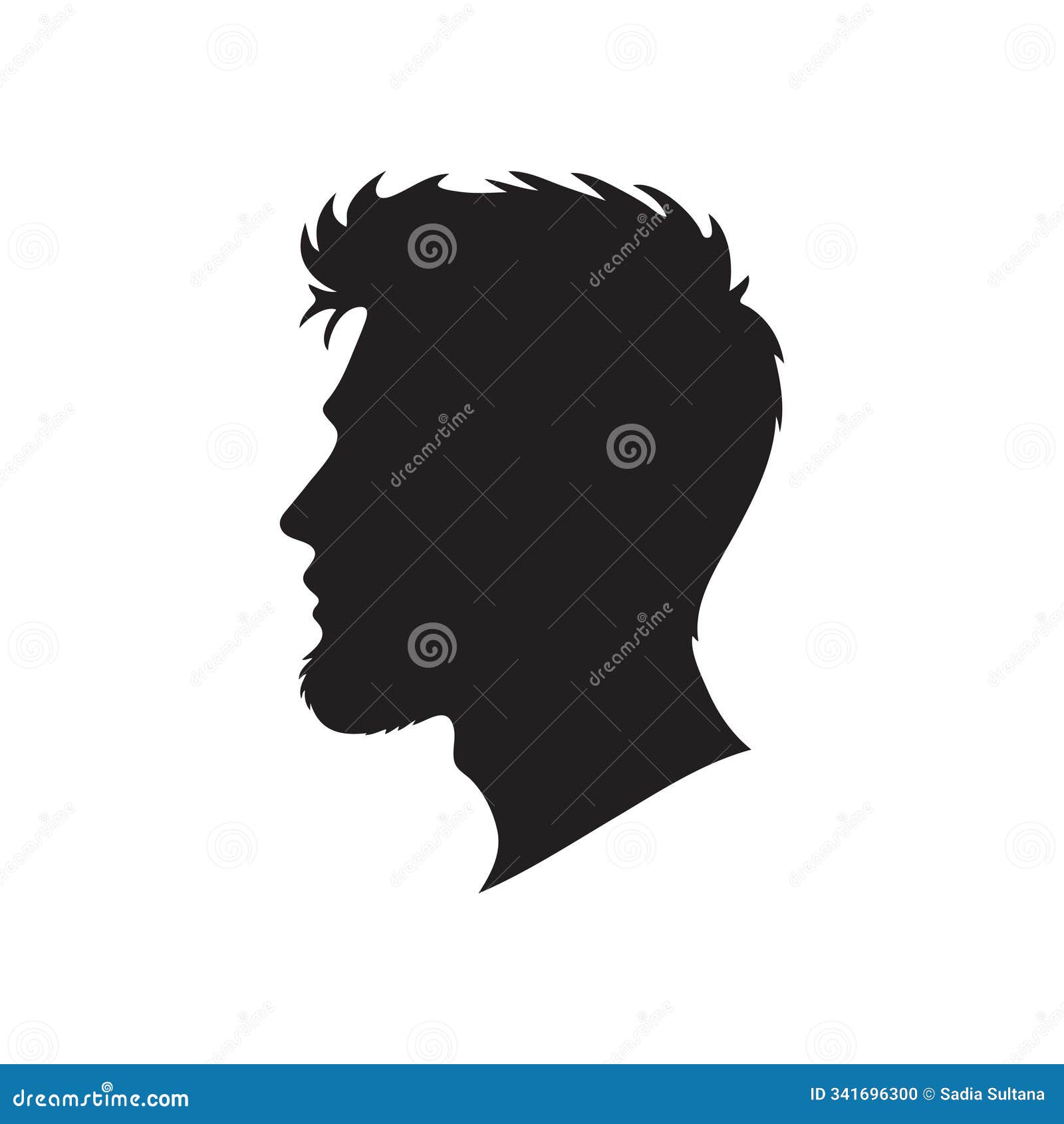 Minimalist Man Head Silhouette Vector for Professional and Artistic Use ...