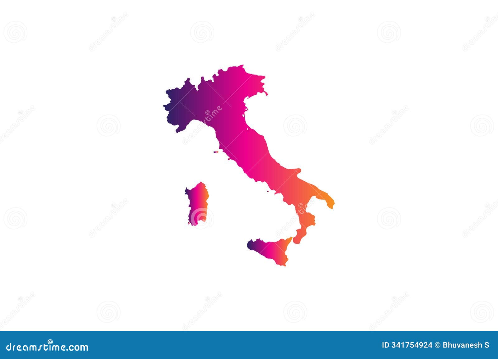 Colorful Map Design Concept Isolated on White Background of Country ...