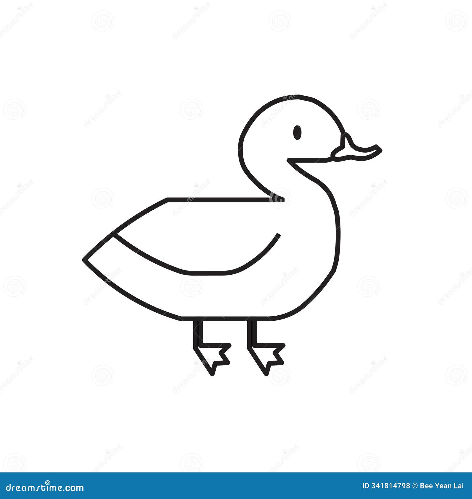 Duck . Line Art. Printable Pattern For Wall Decorations In A Minimalist ...