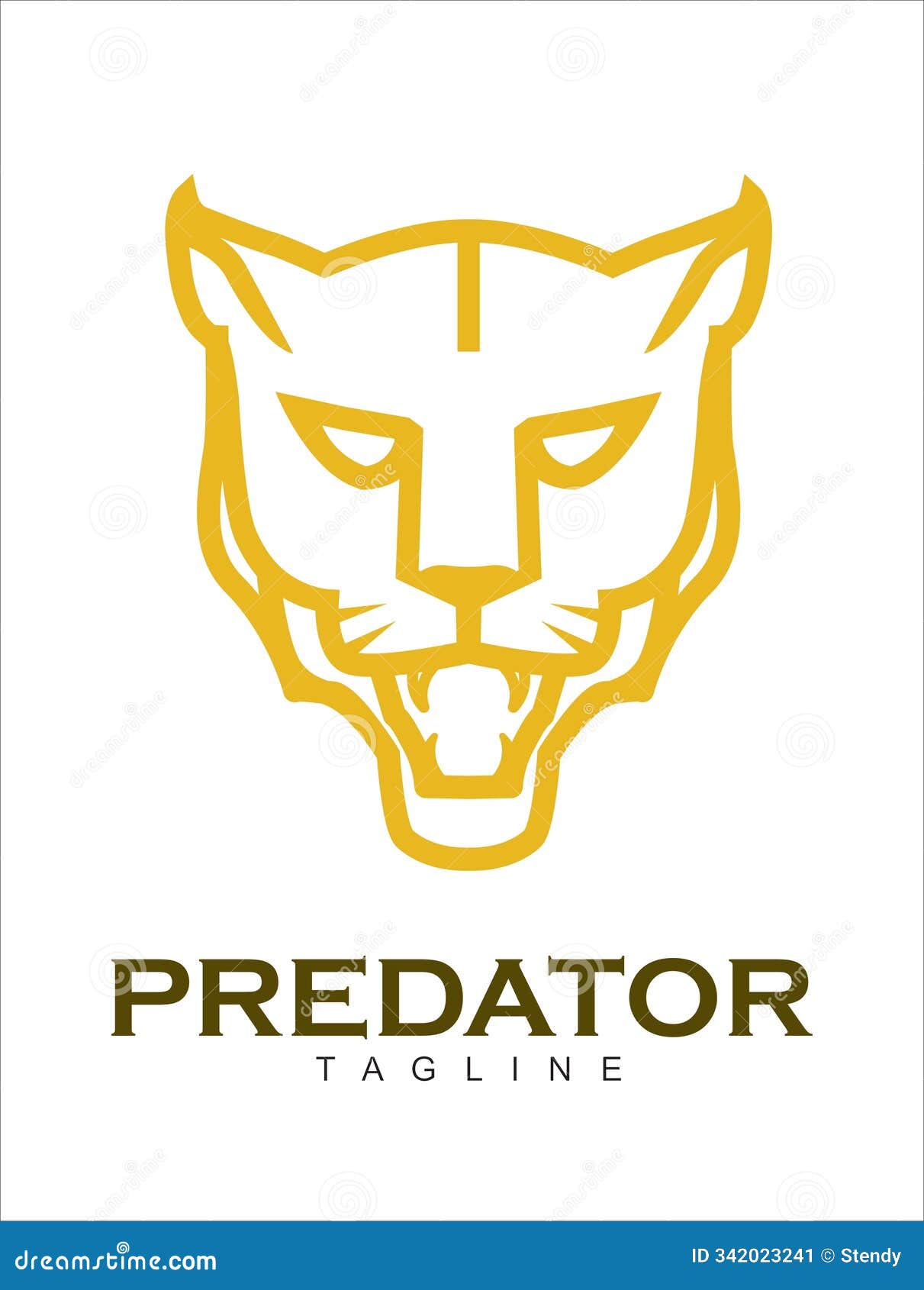 Fearless Panther. Roaring Predator. Roaring Panther Head In Blue, Black ...