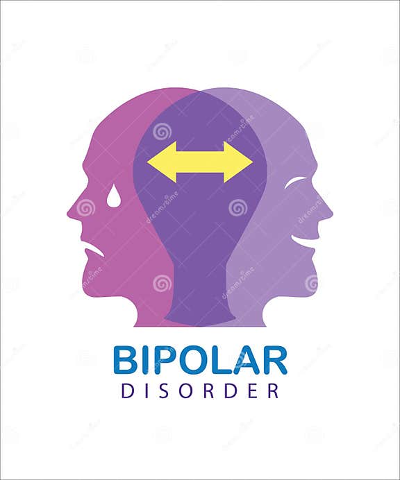 Person with Bipolar Disorder. Simple Flat Icon of a Bipolar Disorder ...