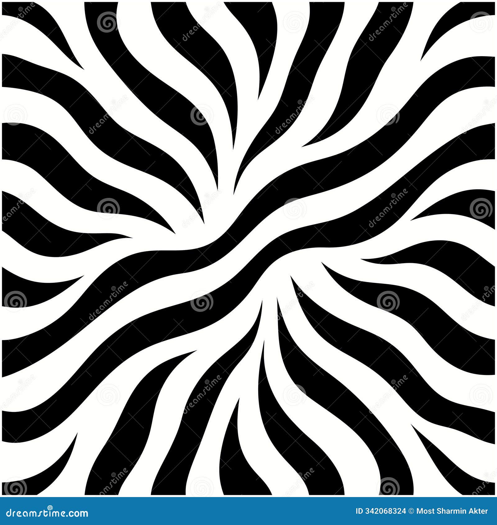 Seamless Zebra Animal Fur Pattern Vector Design Stock Illustration ...