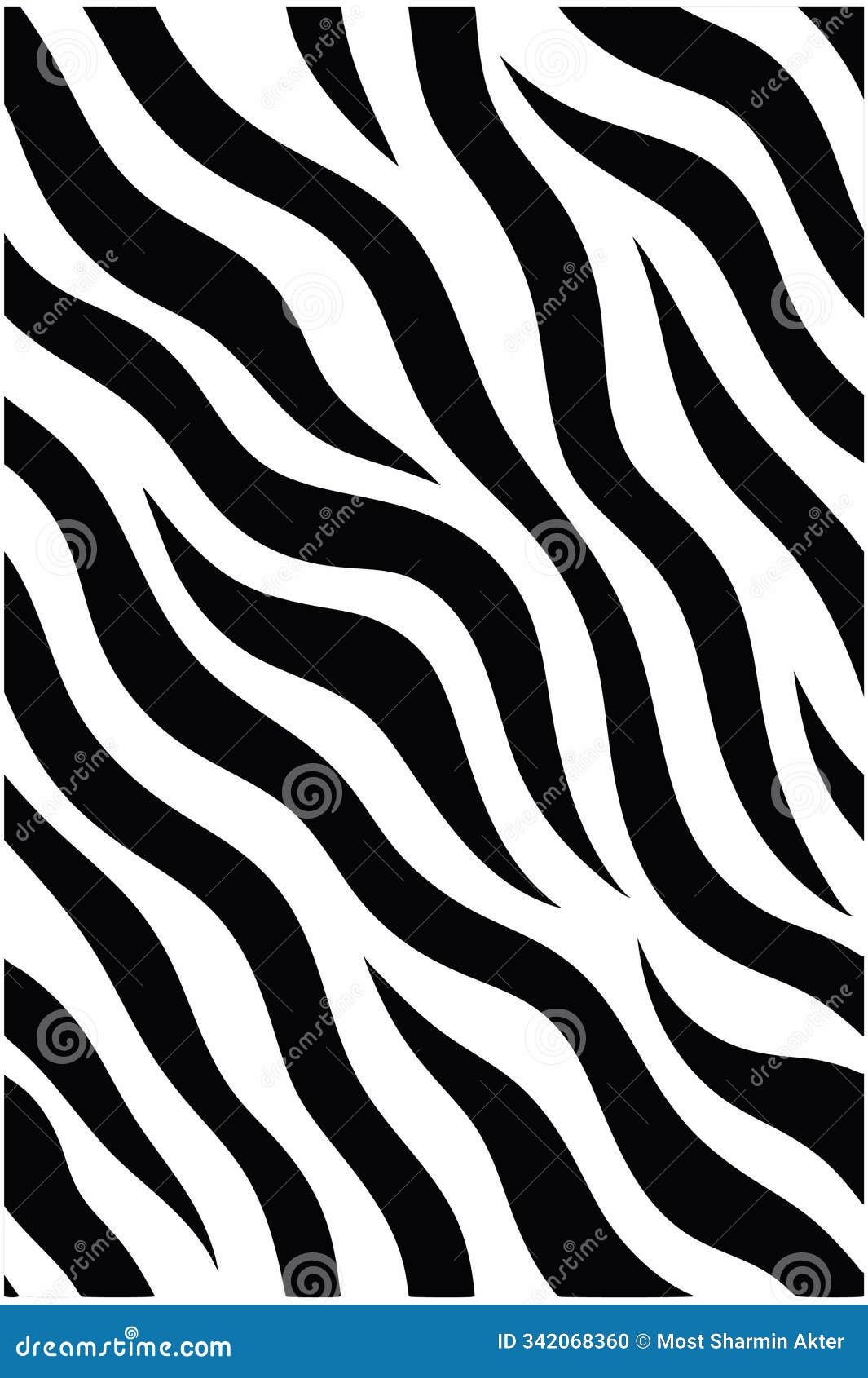 Seamless Zebra Animal Fur Pattern Vector Design Stock Illustration ...