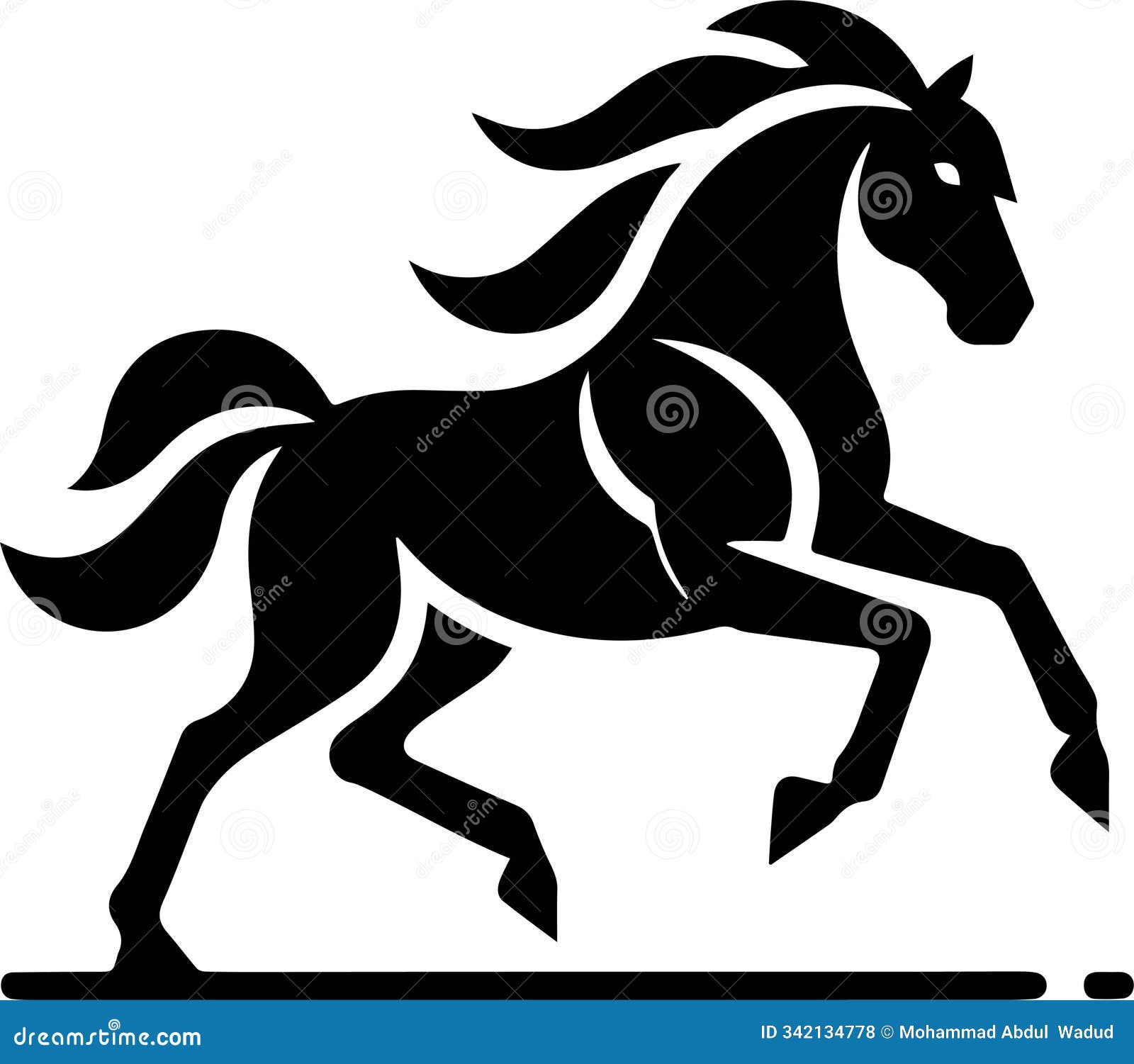 Vector Horse Silhouette Art Work Stock Illustration - Illustration of ...