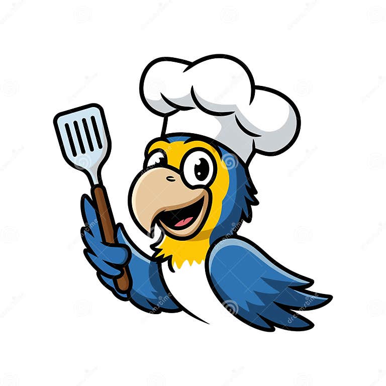 Chef of Parrot Vector Artwork Stock Illustration - Illustration of ...